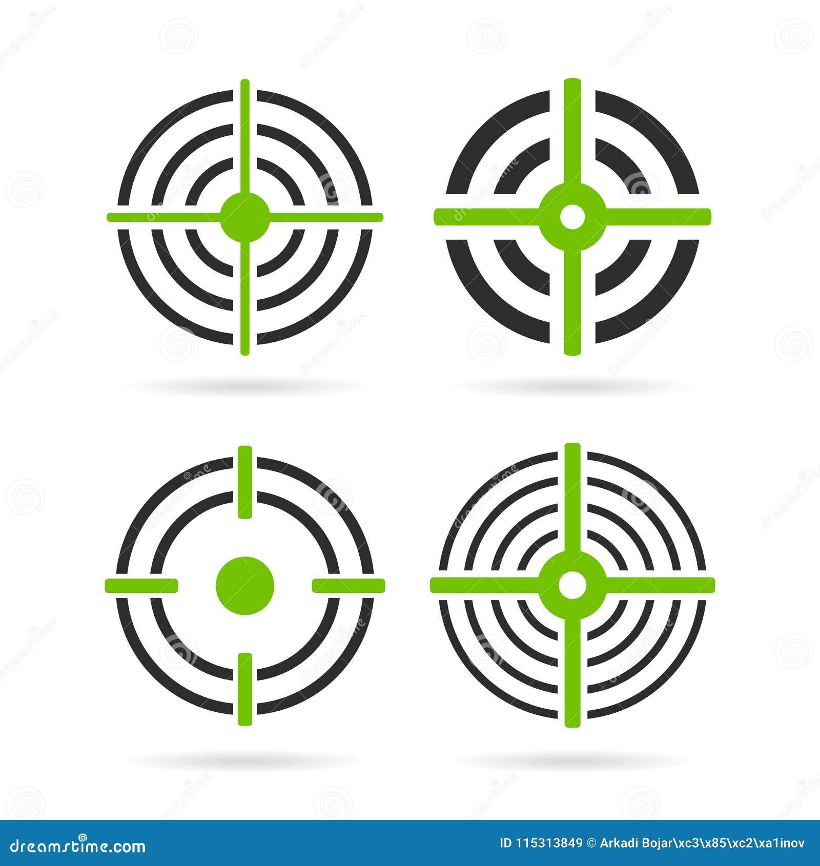 Green Aim Target Vector Icon Stock Vector - Illustration of accuracy ...