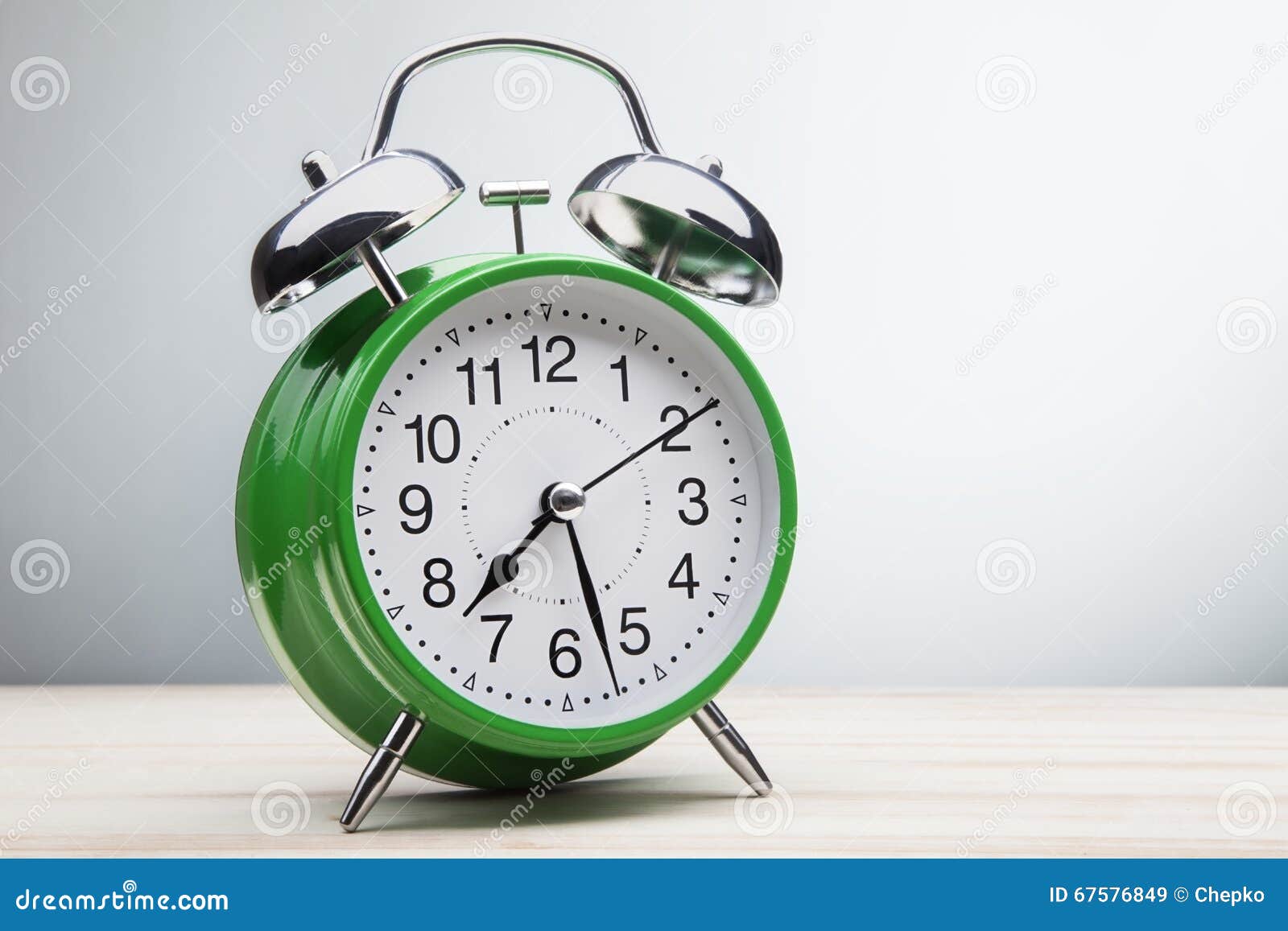Green Alarm Clock Morning Wake-up Time Stock Image - Image of sign ...