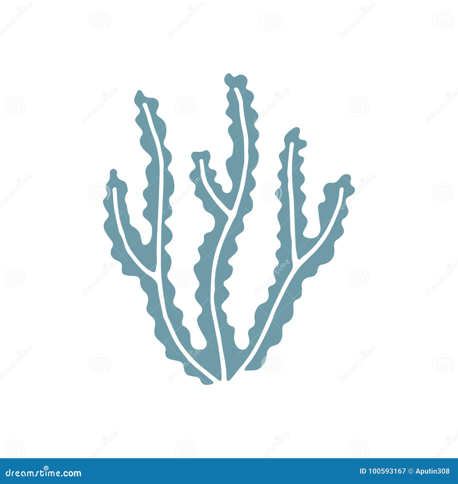 Green Alga Vector Icon Isolated Stock Vector - Illustration of vector ...