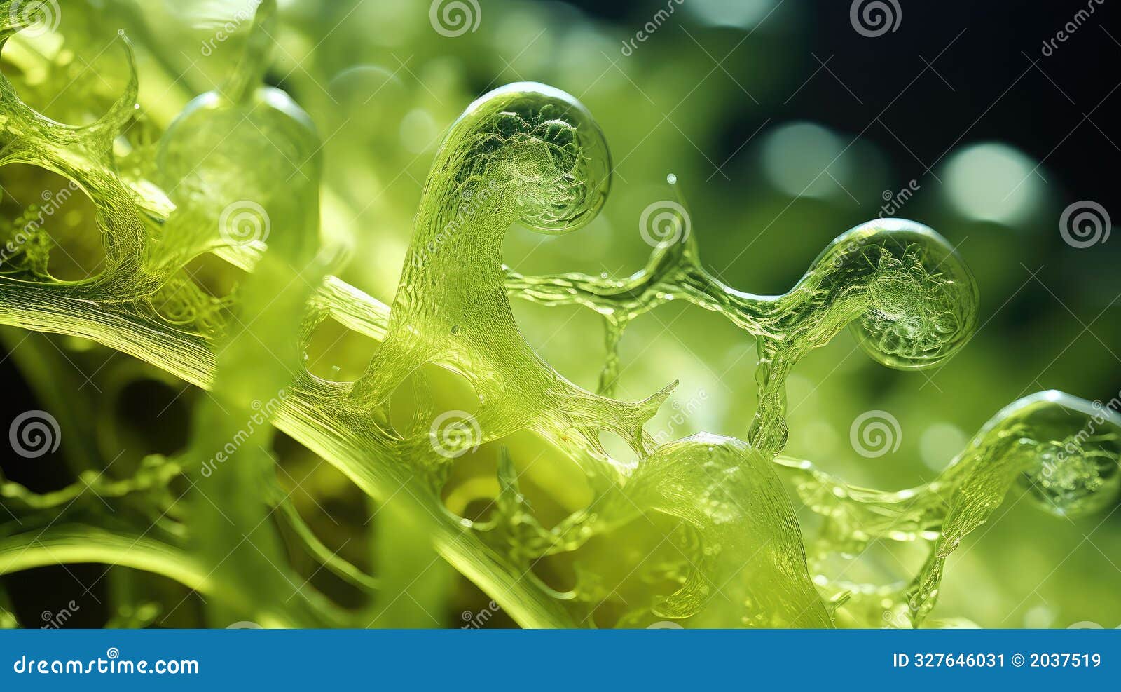 Green algae bloom stock illustration. Illustration of microorganisms ...