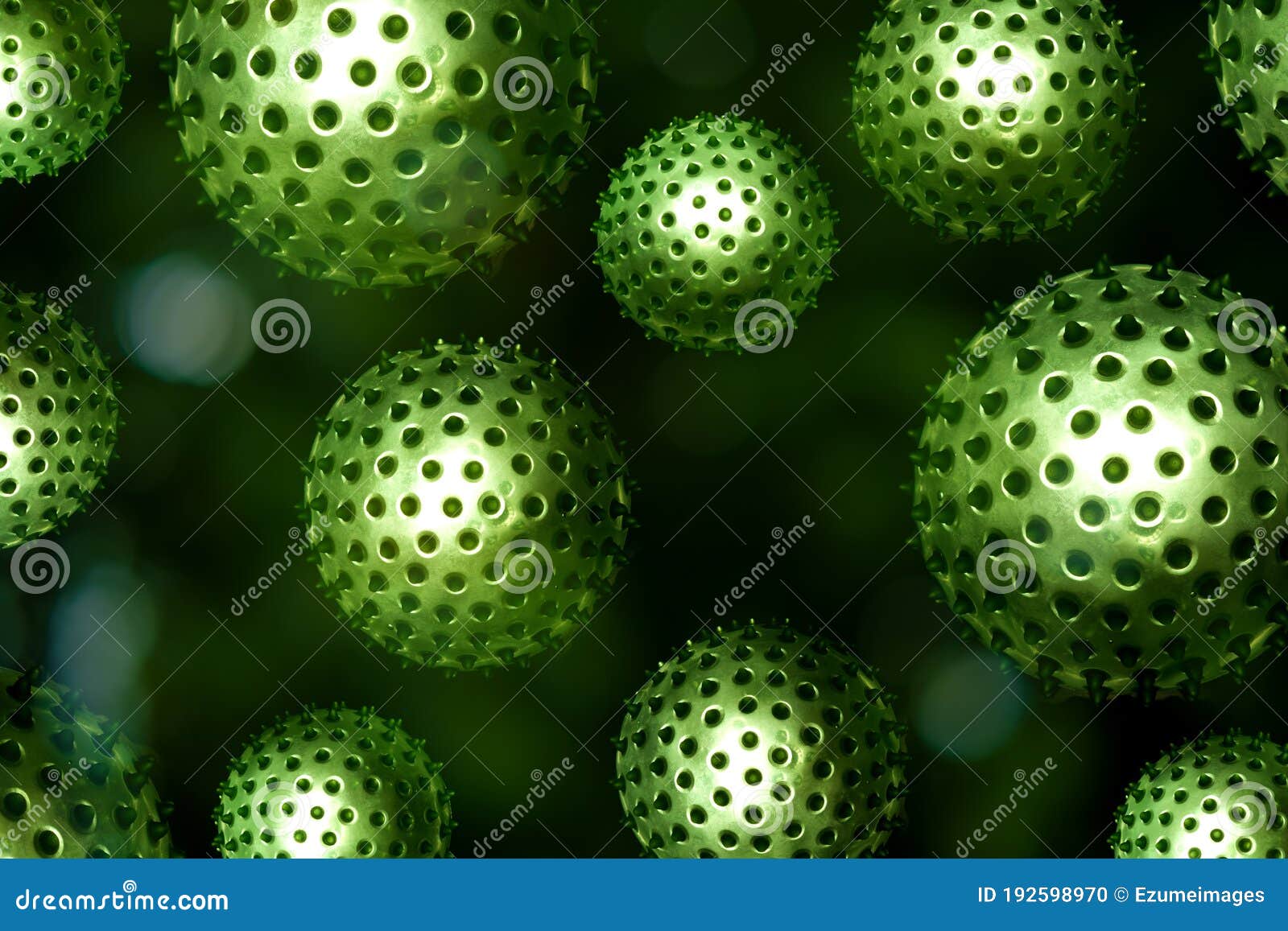 Green Algae Cells 3D Illustration Stock Photo - Image of health ...