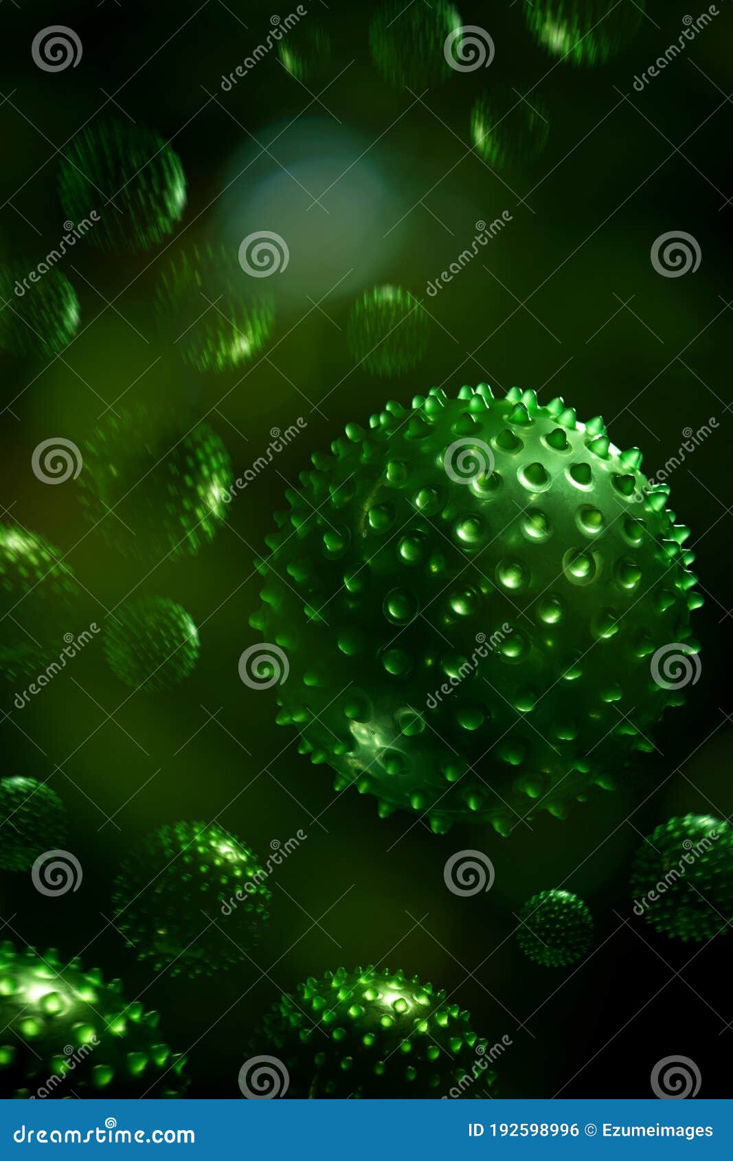 Green Algae Cells 3D Illustration Stock Photo - Image of model ...