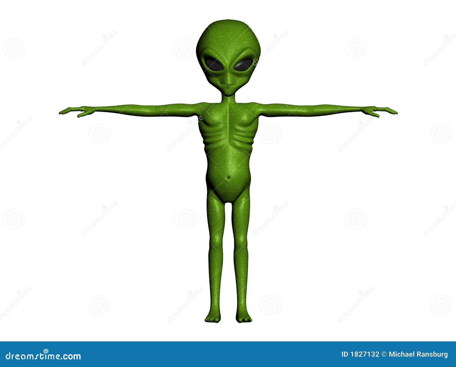 Green alien stock illustration. Illustration of fiction - 1827132