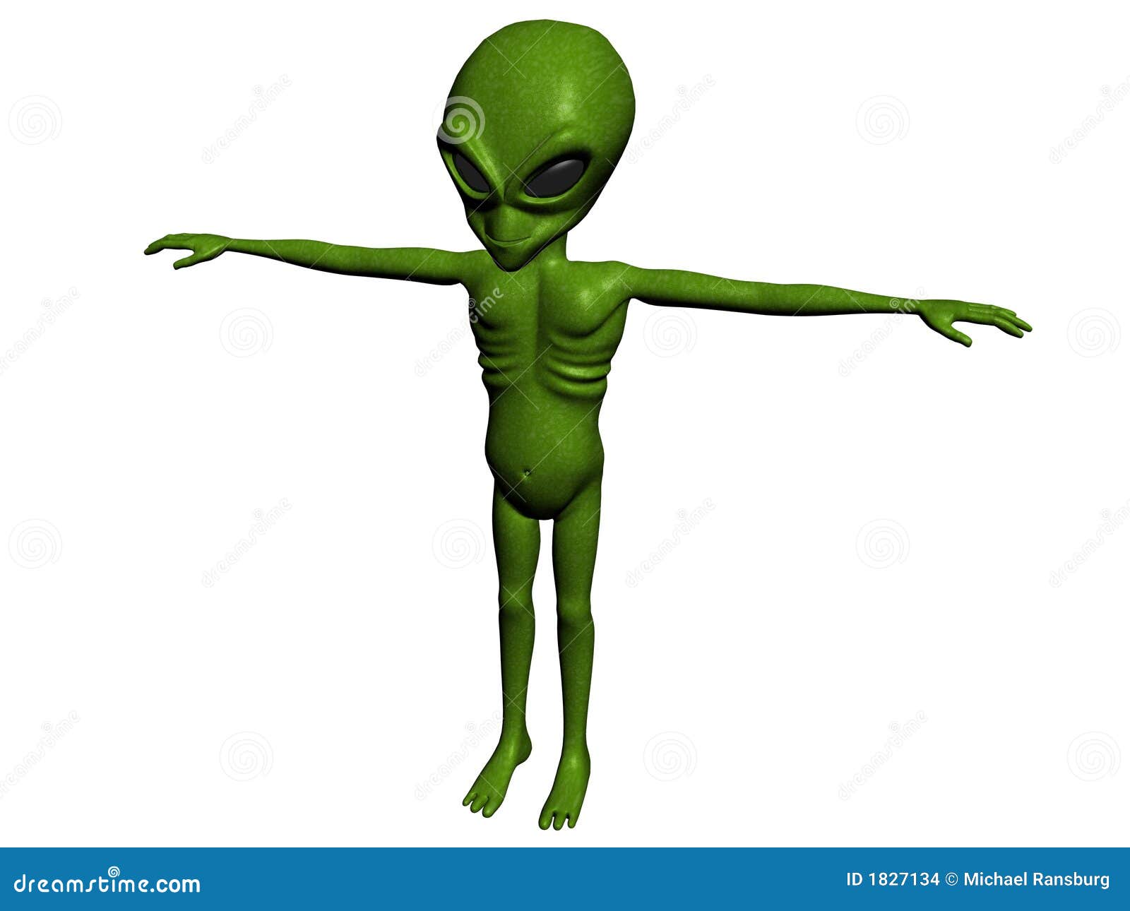 Green alien stock illustration. Illustration of green - 1827134