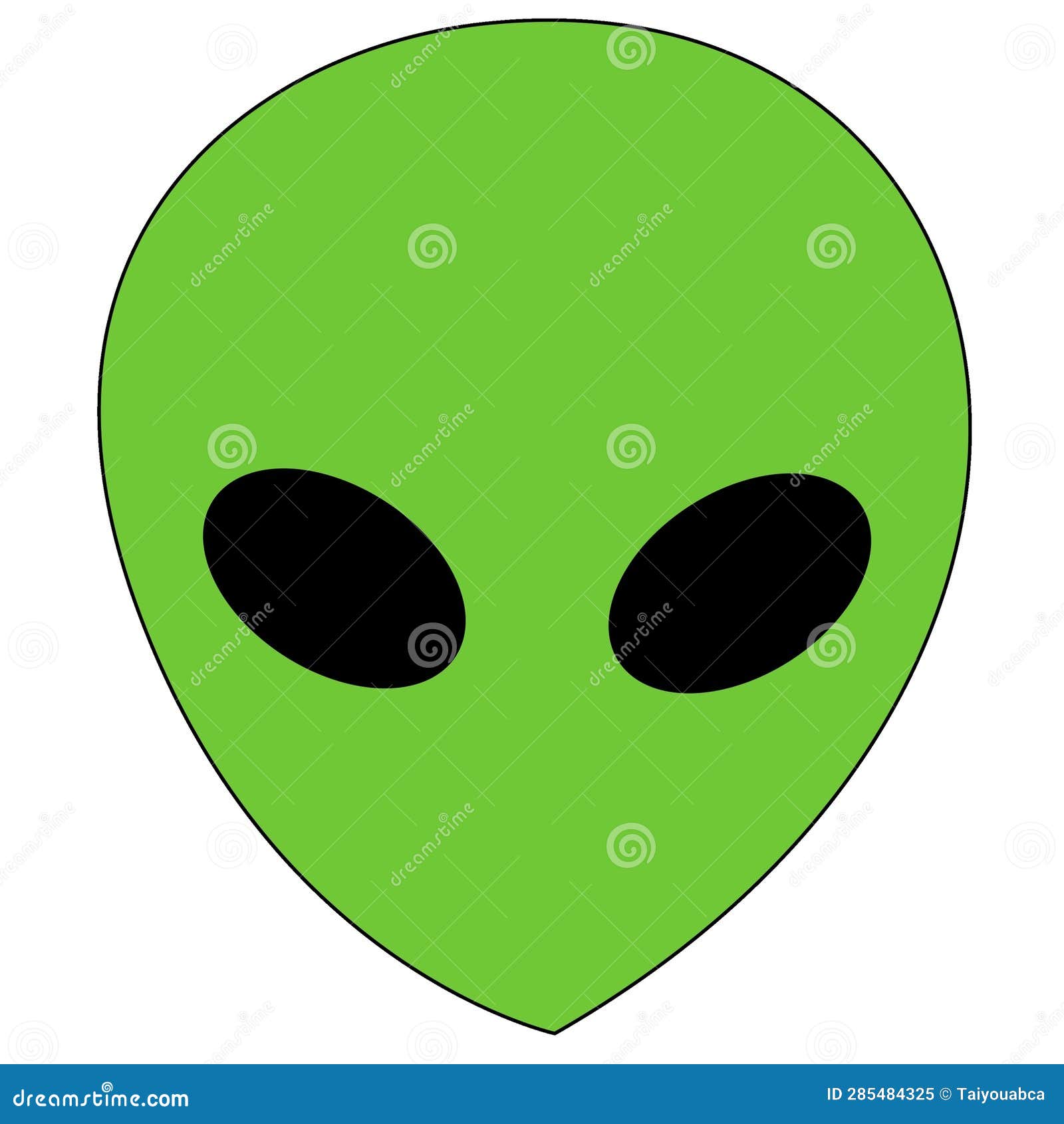 Green alien face design stock illustration. Illustration of face ...