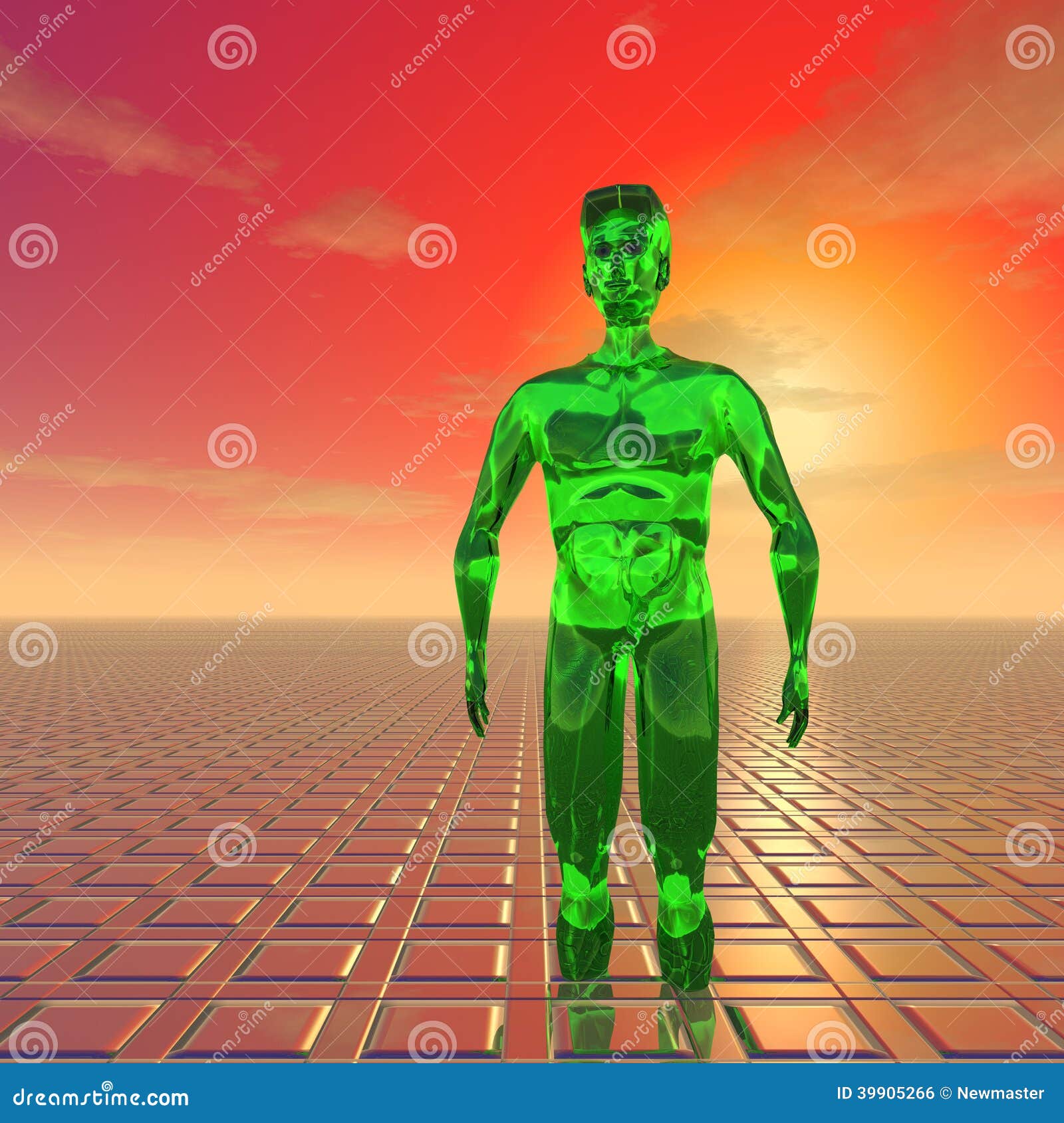 Green alien stock illustration. Illustration of galaxy - 39905266