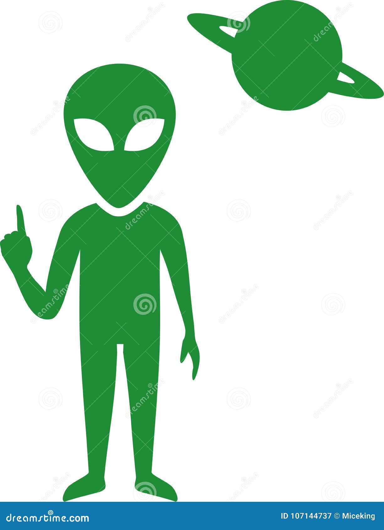Green alien with planet stock vector. Illustration of paranormal ...