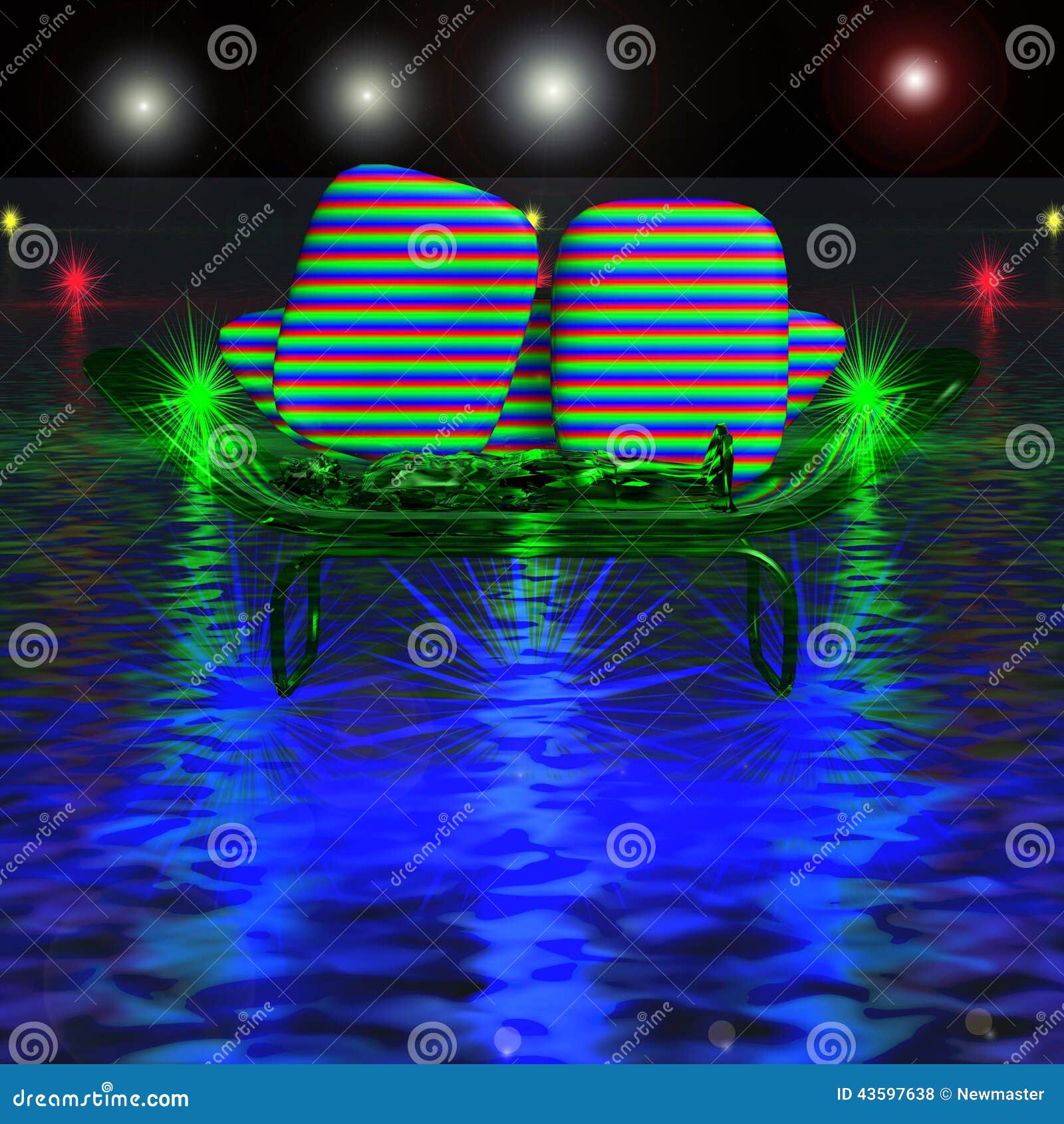 The Alien Is Resting On The Sofa Stock Illustration | CartoonDealer.com ...