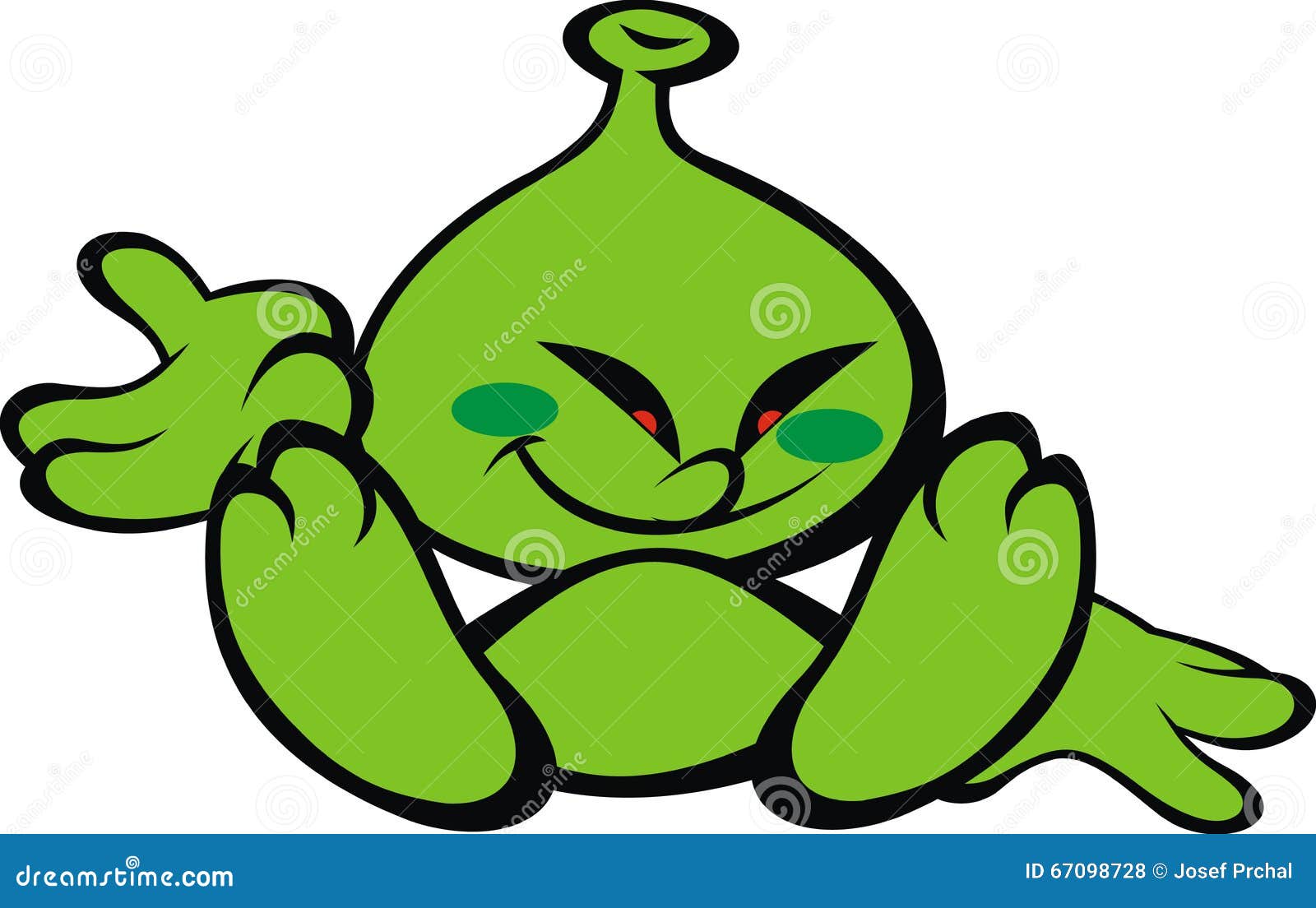 Green alien smile monster stock vector. Illustration of spaceship ...