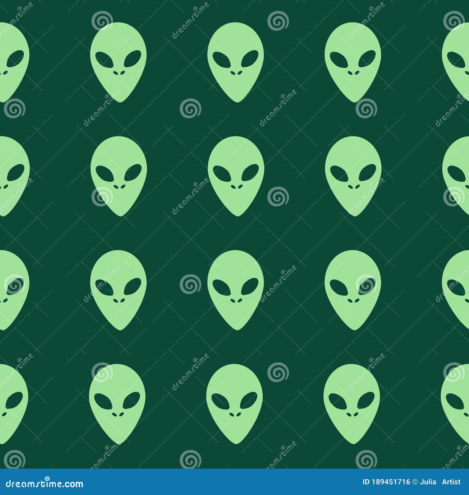 Green aliens pattern stock vector. Illustration of baby - 189451716