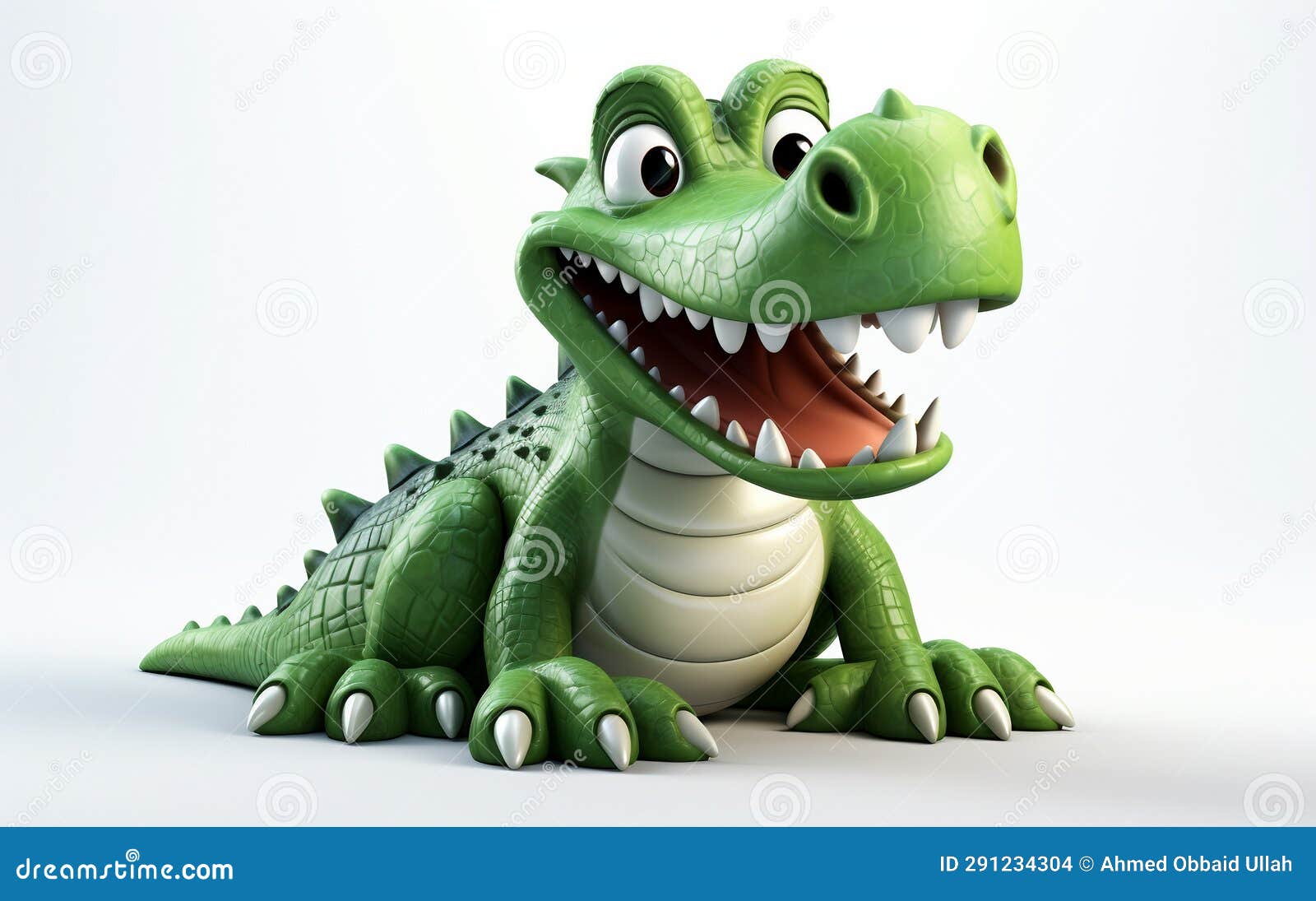 Green Alligator in Captivating 3D Animation. Generative by Ai Stock ...