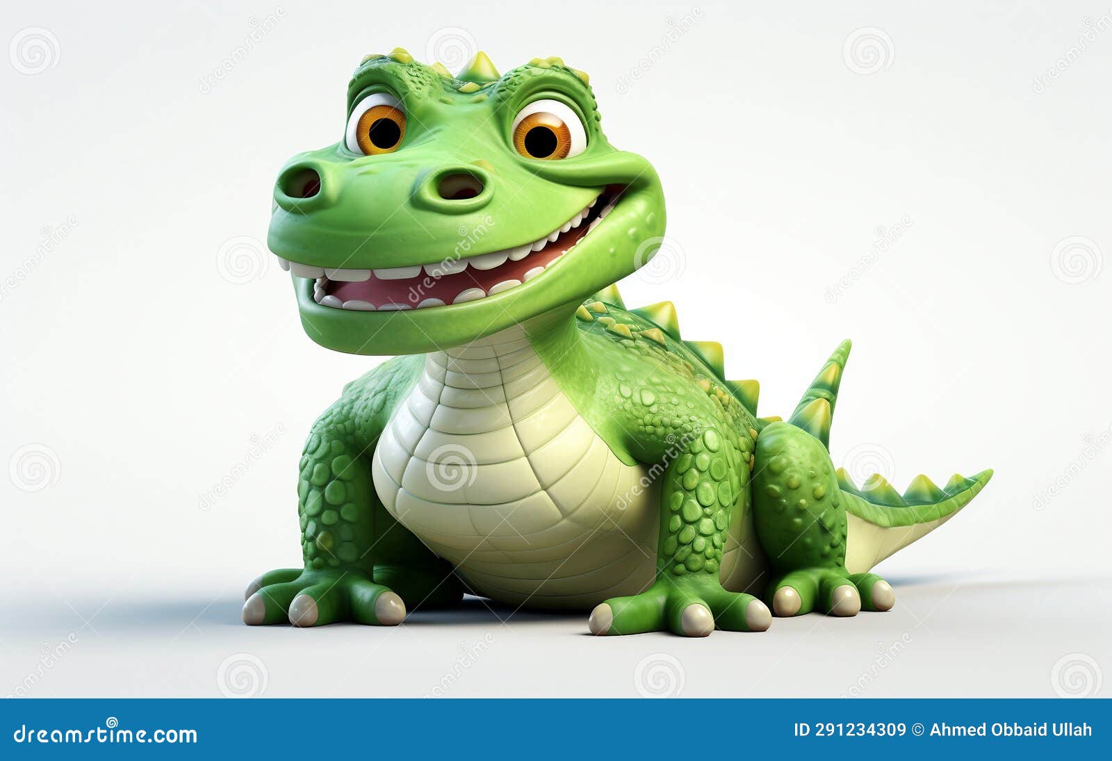 Green Alligator in Captivating 3D Animation. Generative by Ai Stock ...