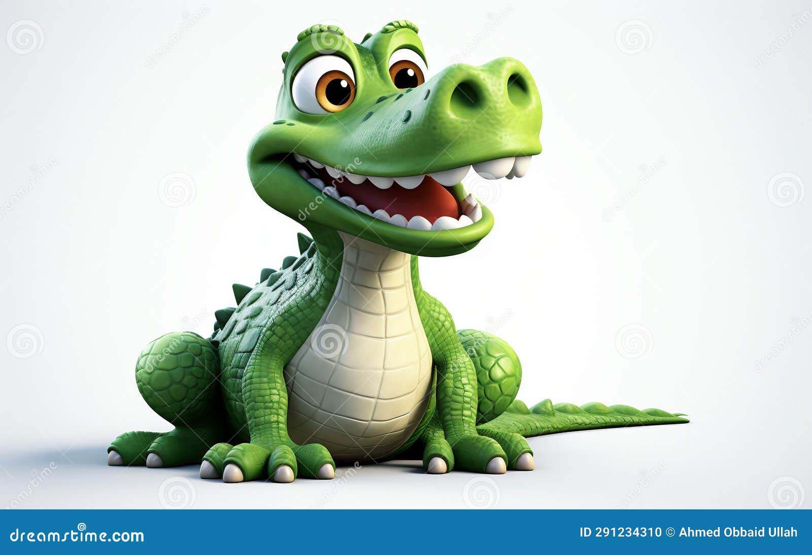 Green Alligator in Captivating 3D Animation. Generative by Ai Stock ...
