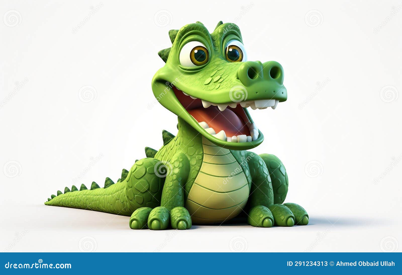 Green Alligator in Captivating 3D Animation. Generative by Ai Stock ...