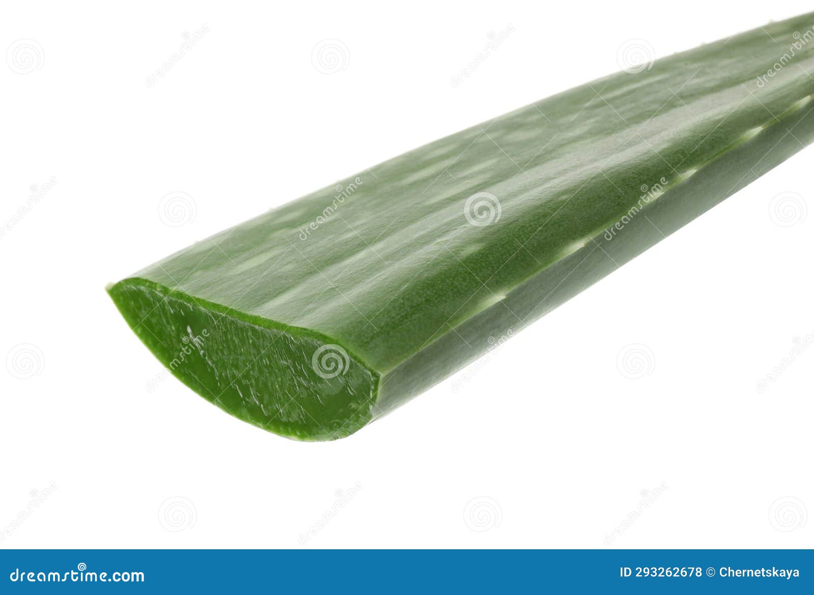 Green Aloe Vera Leaf Isolated on White Stock Photo - Image of medicine ...