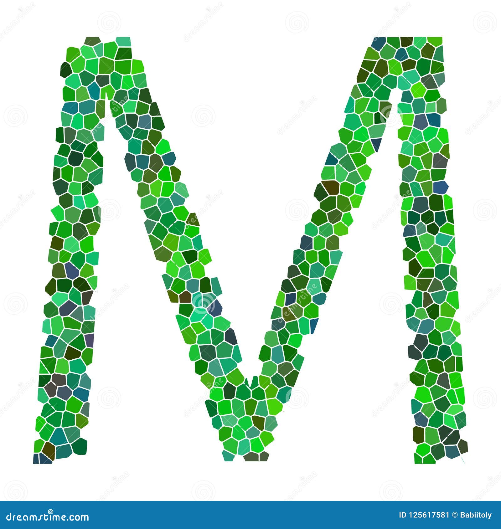 Alphabet Letter Letter M Green Alphabet Logo Font Style Vector Illustration Stock Vector