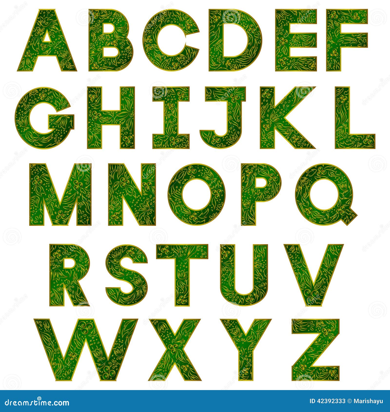 Green alphabet stock vector. Illustration of languahe - 42392333