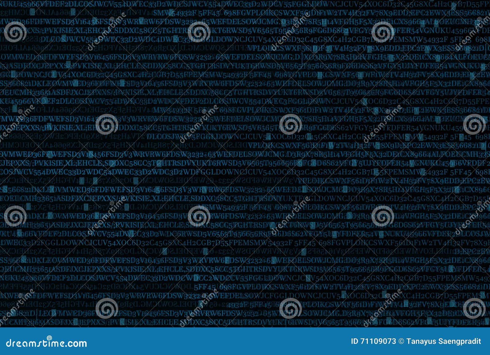 The Green Alphanumeric Code Background. Stock Illustration ...