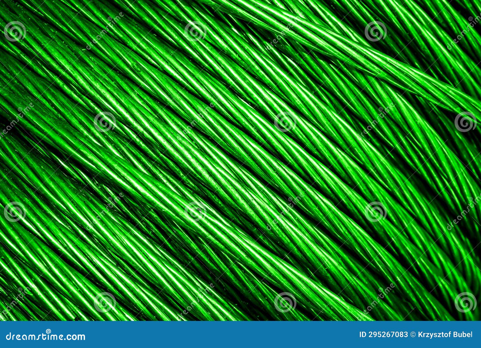 Green Aluminum Electric Cable.background or Texture Stock Image - Image ...