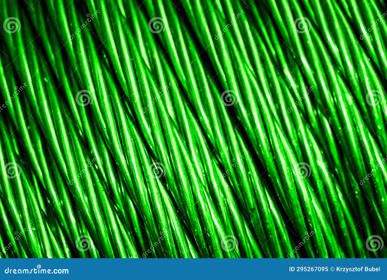 Green Aluminum Electric Cable.background or Texture Stock Image - Image ...