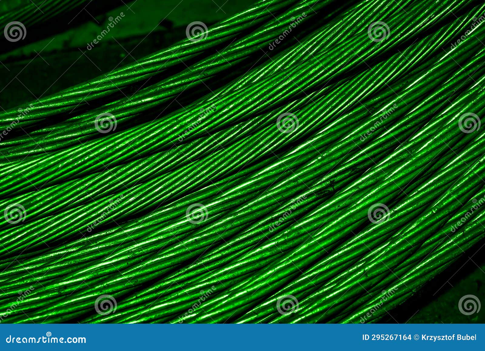 Green Aluminum Electric Cable.background or Texture Stock Photo - Image ...