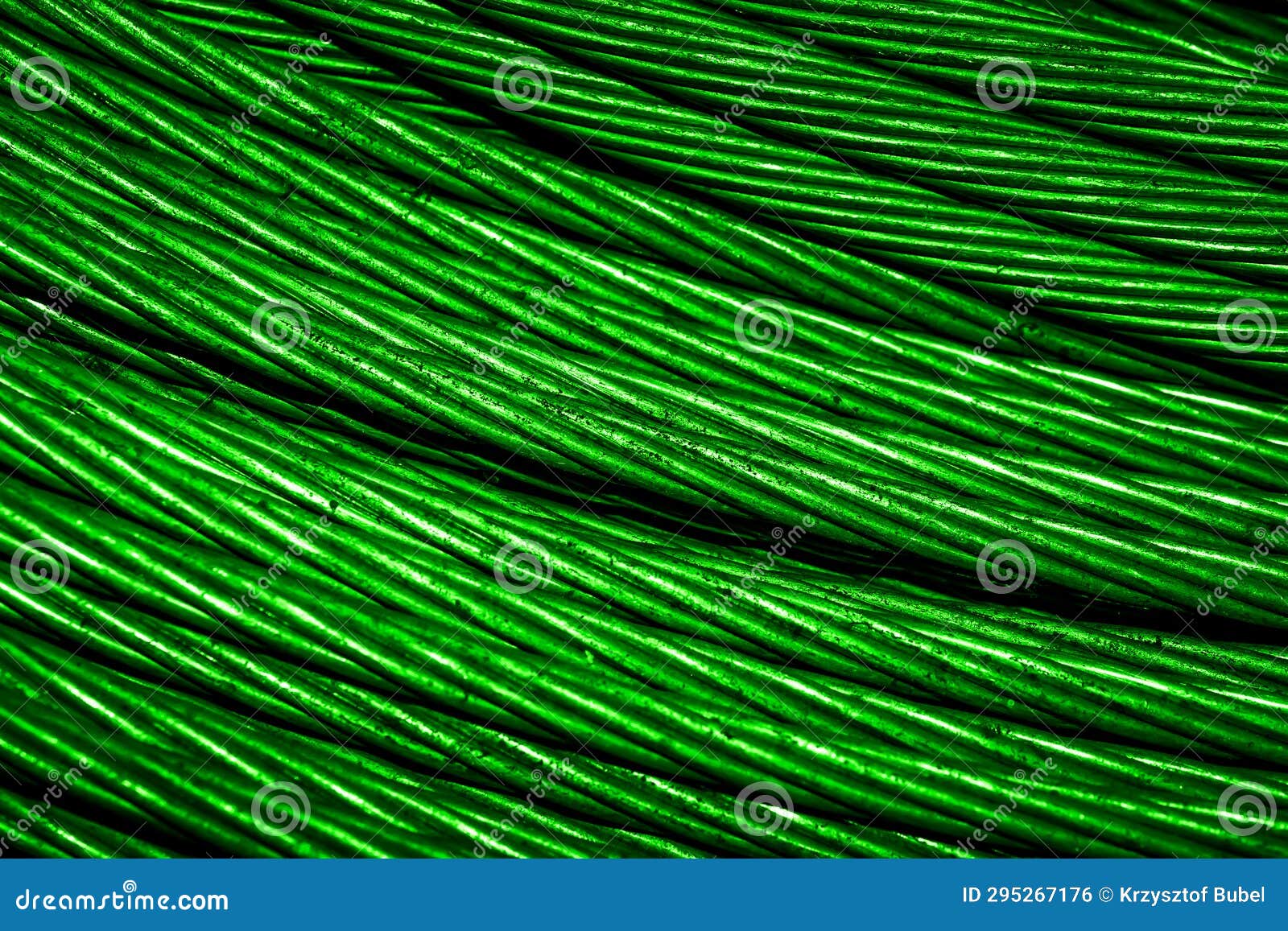 Green Aluminum Electric Cable.background or Texture Stock Photo - Image ...