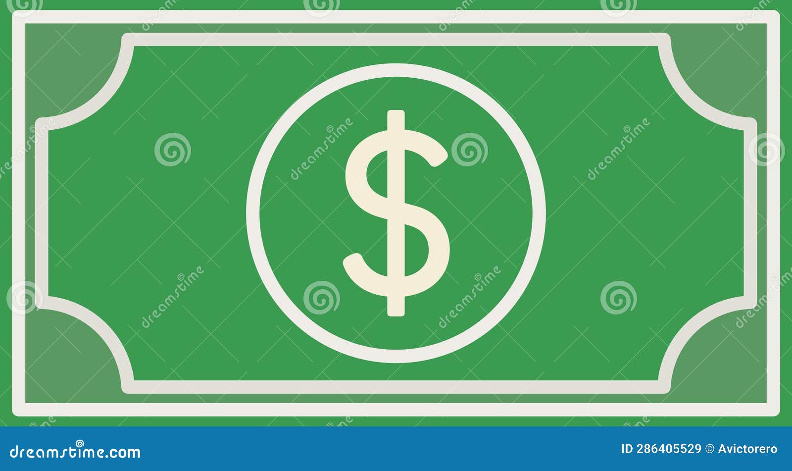 Green American Dollar Bill Icon Symbol Stock Vector - Illustration of ...