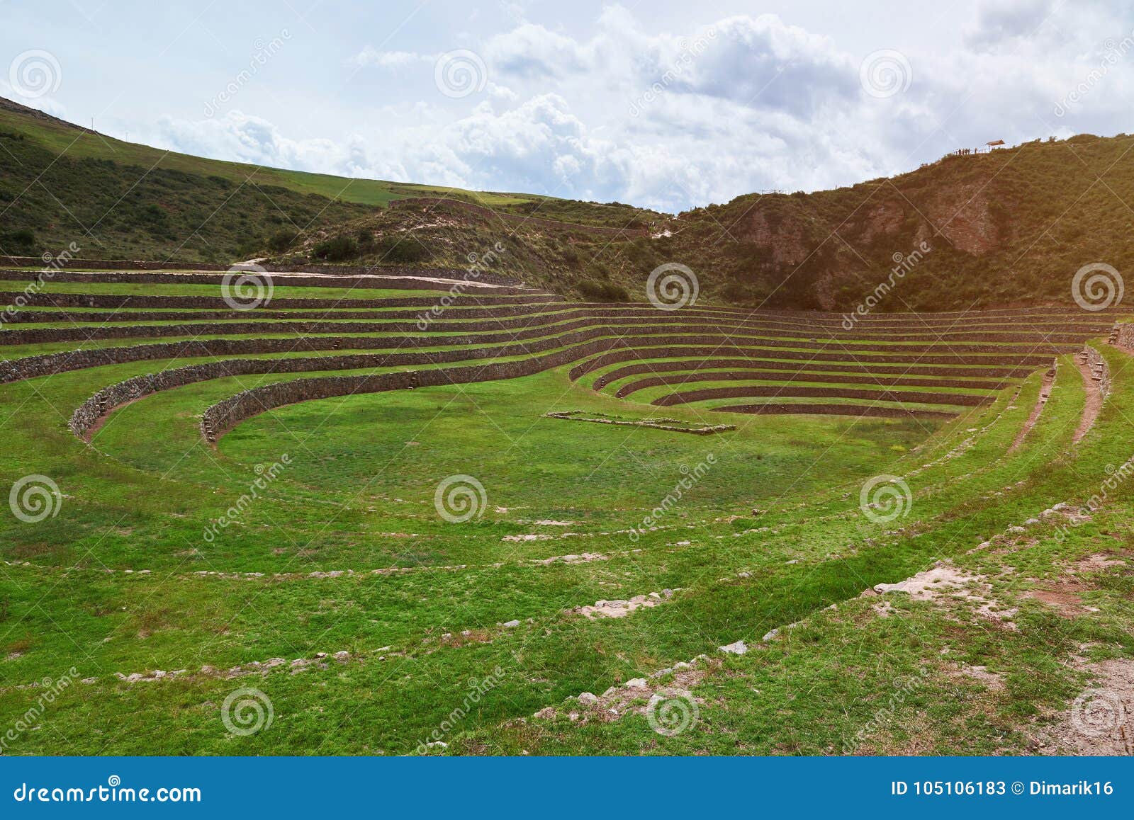 Green Ancient Inca Ruins Landscape Stock Image - Image of famous ...