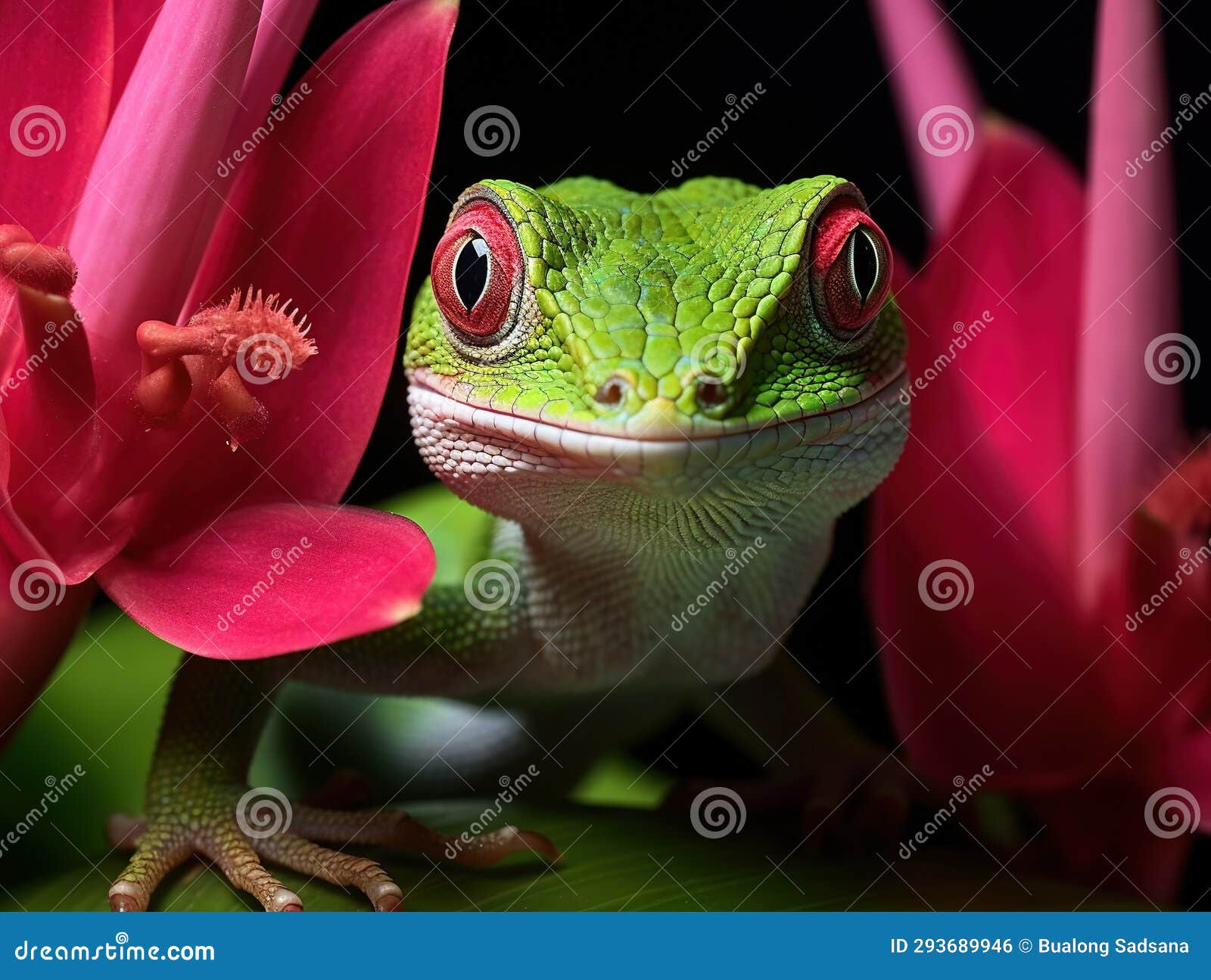 Green Anole Lizard stock illustration. Illustration of nature - 293689946