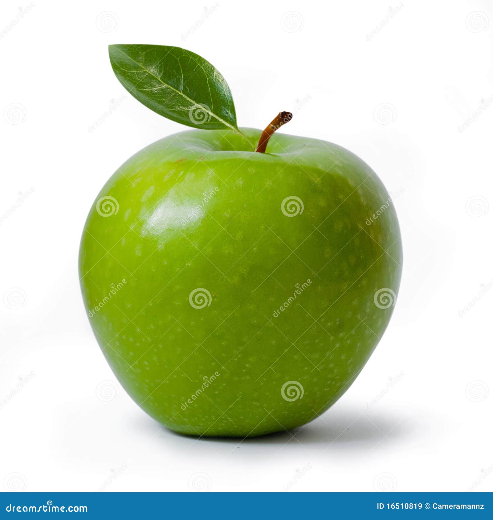 Green Apple stock image. Image of food, green, path, white - 16510819