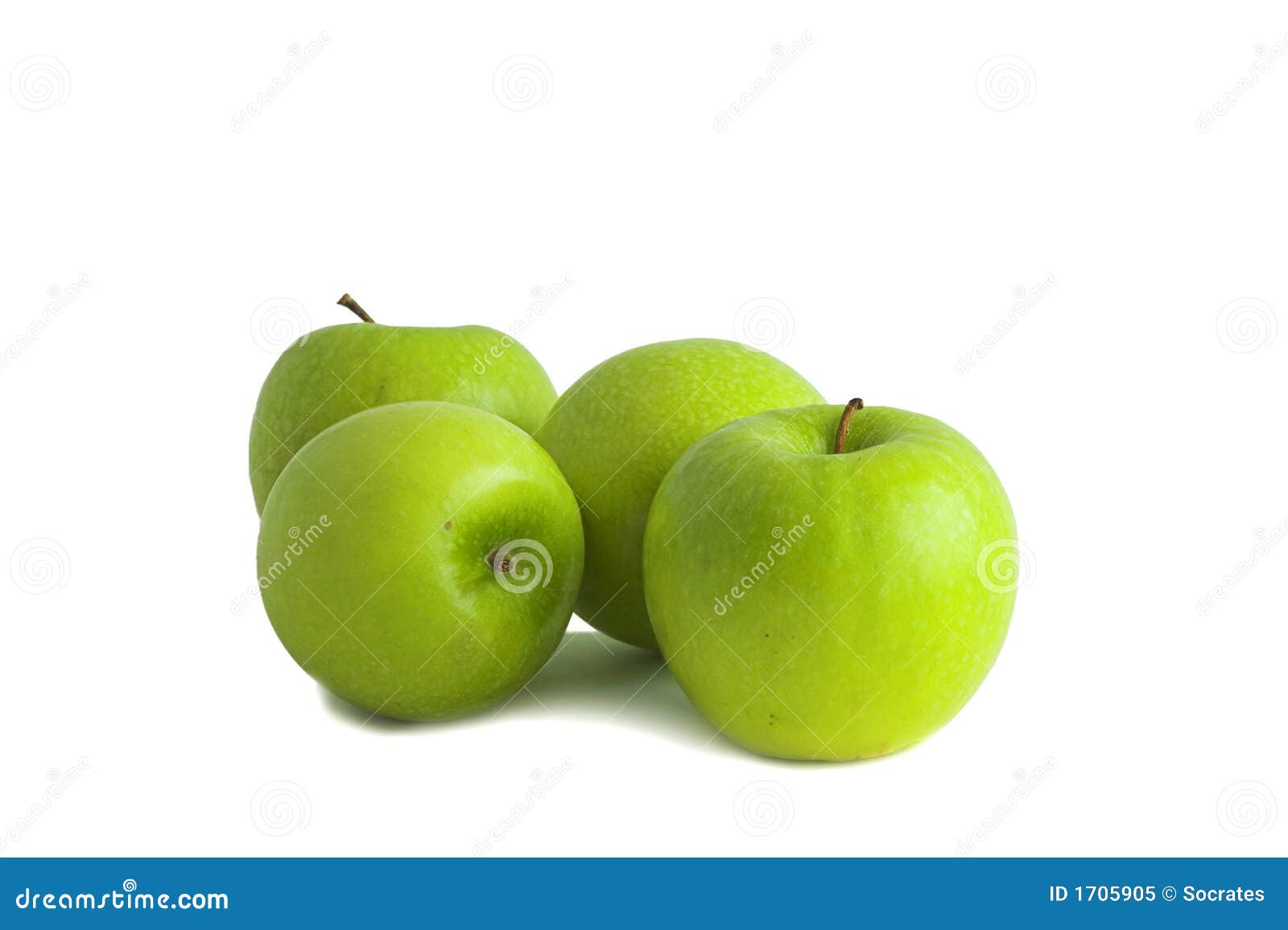 Green apple stock image. Image of fruits, delicious, fruity - 1705905