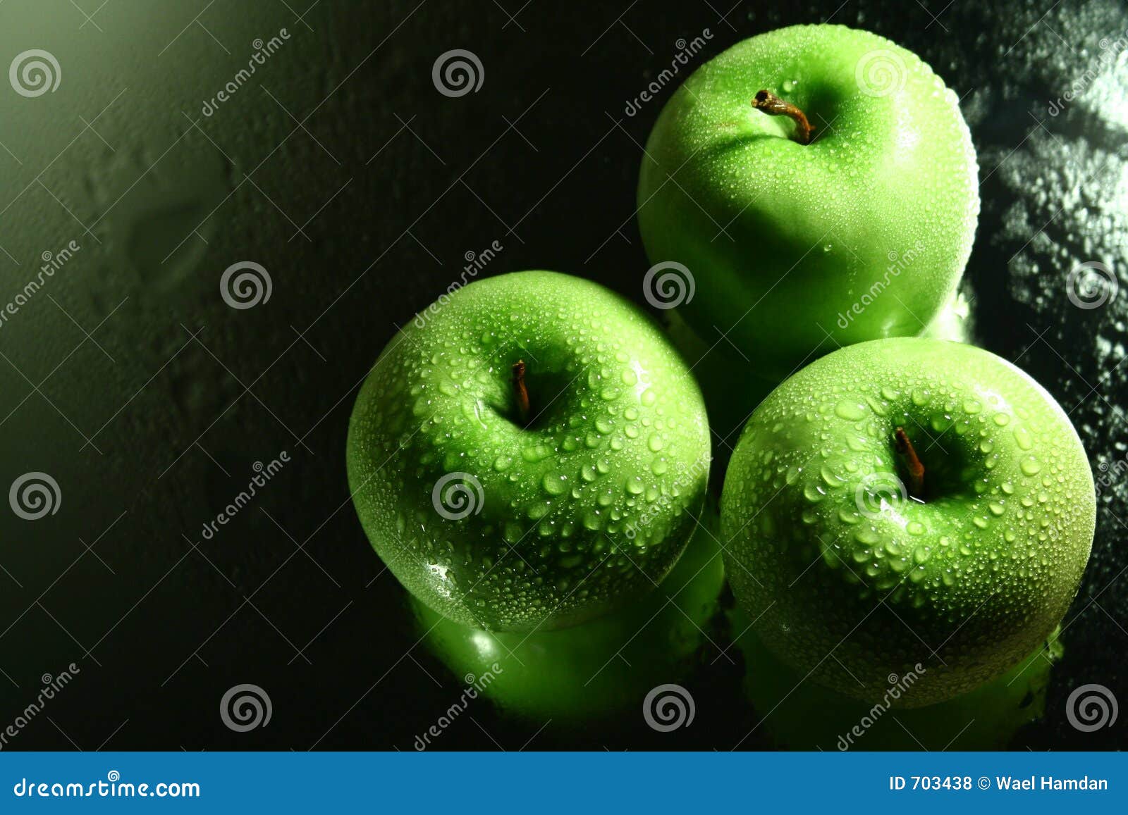 Green apple stock photo. Image of drop, delight, light - 703438