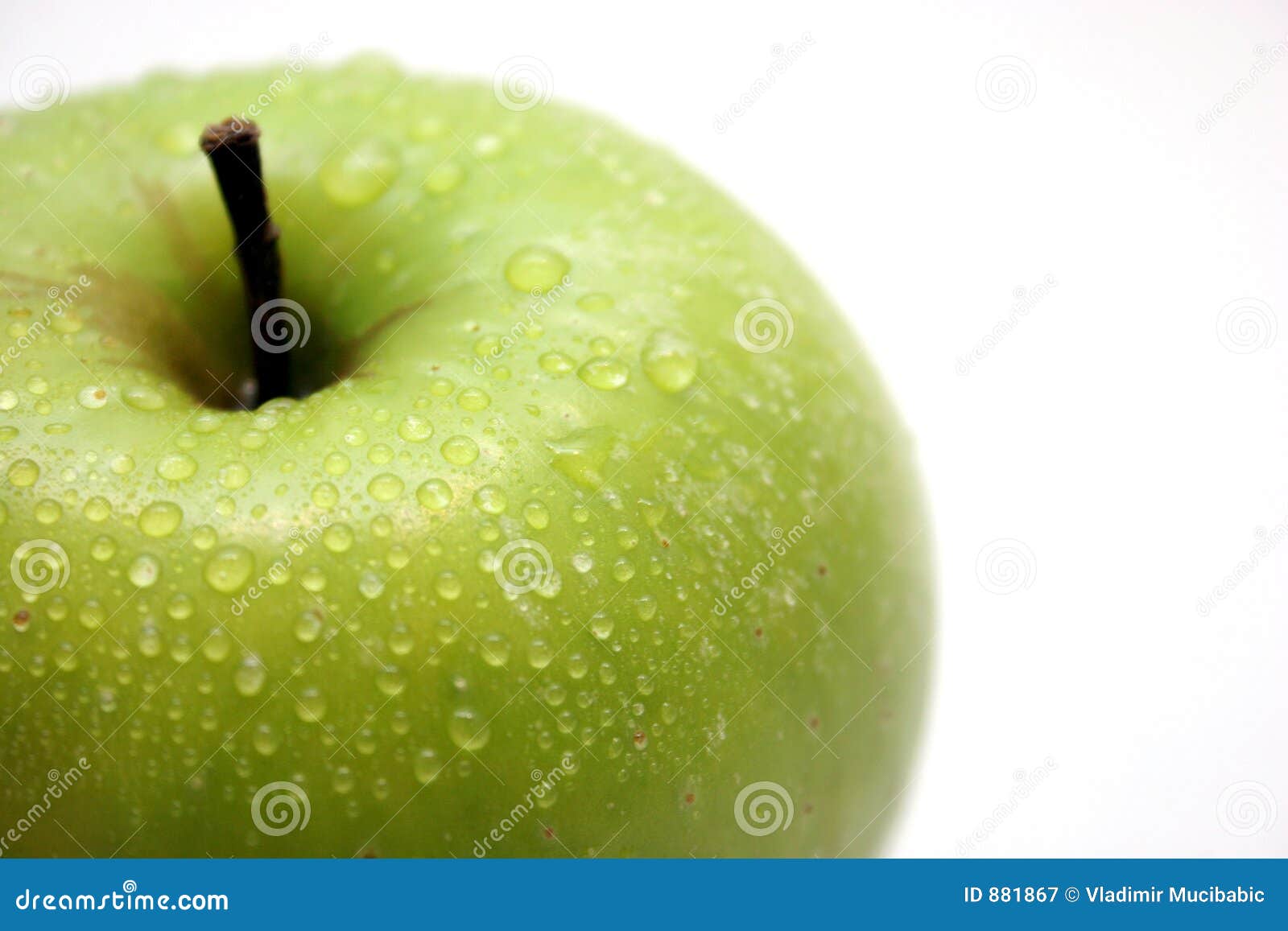 Green apple stock image. Image of closeup, isolated, detail - 881867