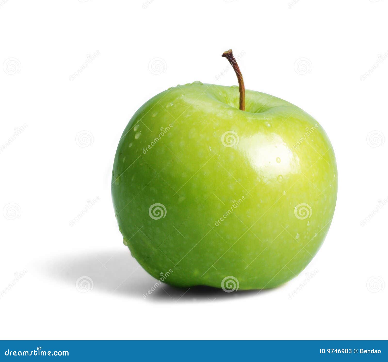 Green apple stock image. Image of healthy, isolated, closer - 9746983
