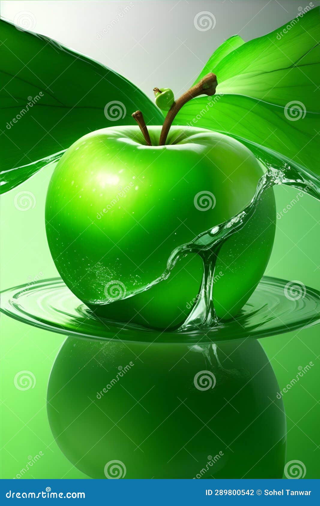 Green Apple Abstract Background. Trendy Design Graphics Used for ...