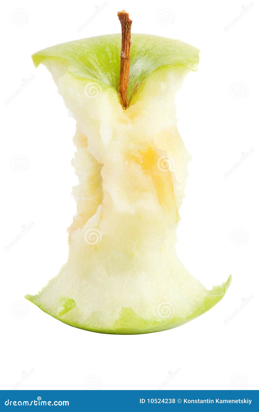 Green apple bit. stock photo. Image of apple, food, body - 10524238