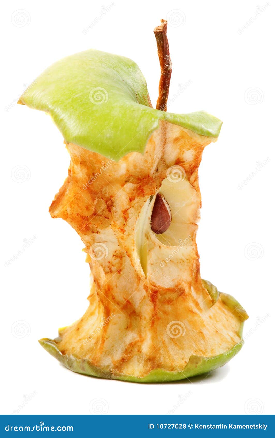 Green apple bit. Isolated stock photo. Image of drop - 10727028