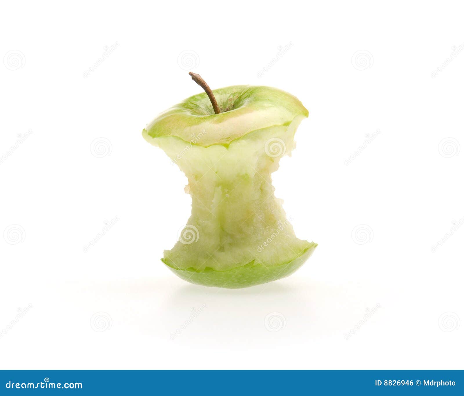 Green apple with bite stock photo. Image of fresh, banana - 8826946