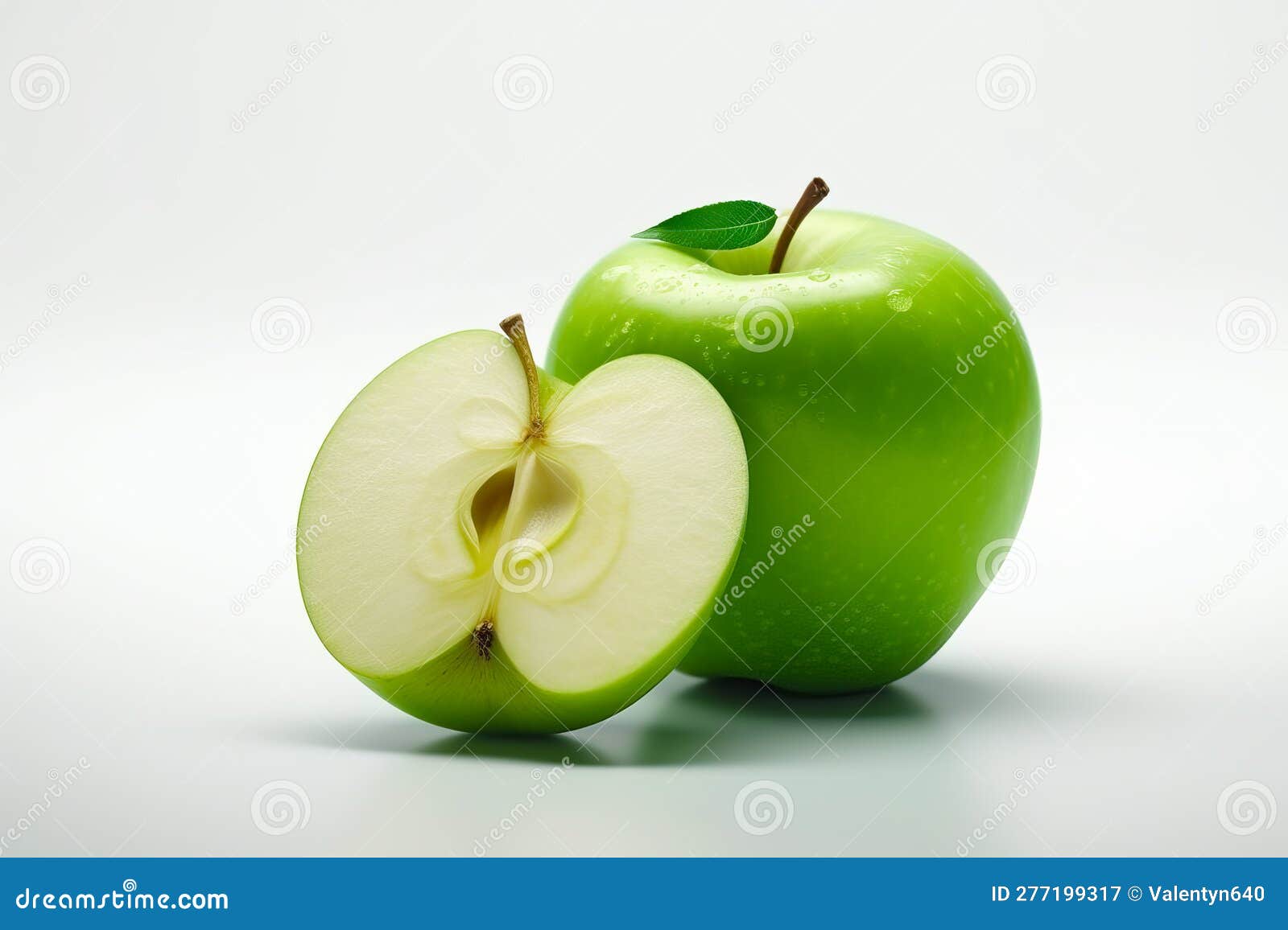 Green Apple with Bite Taken Out of it S Core and Green Apple with Bite ...