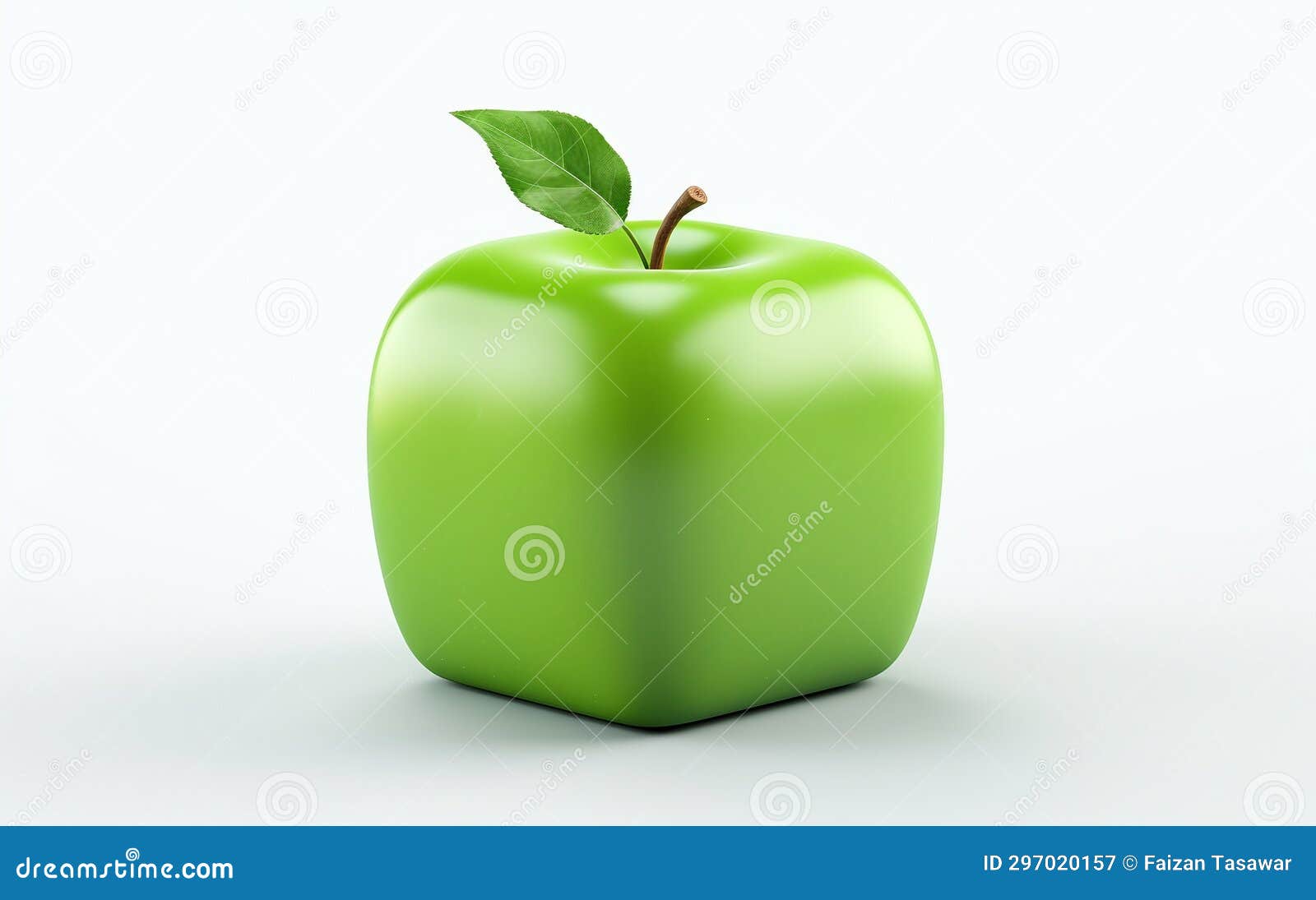 Green Apple Box on Transparent Background -Generative Ai Stock ...