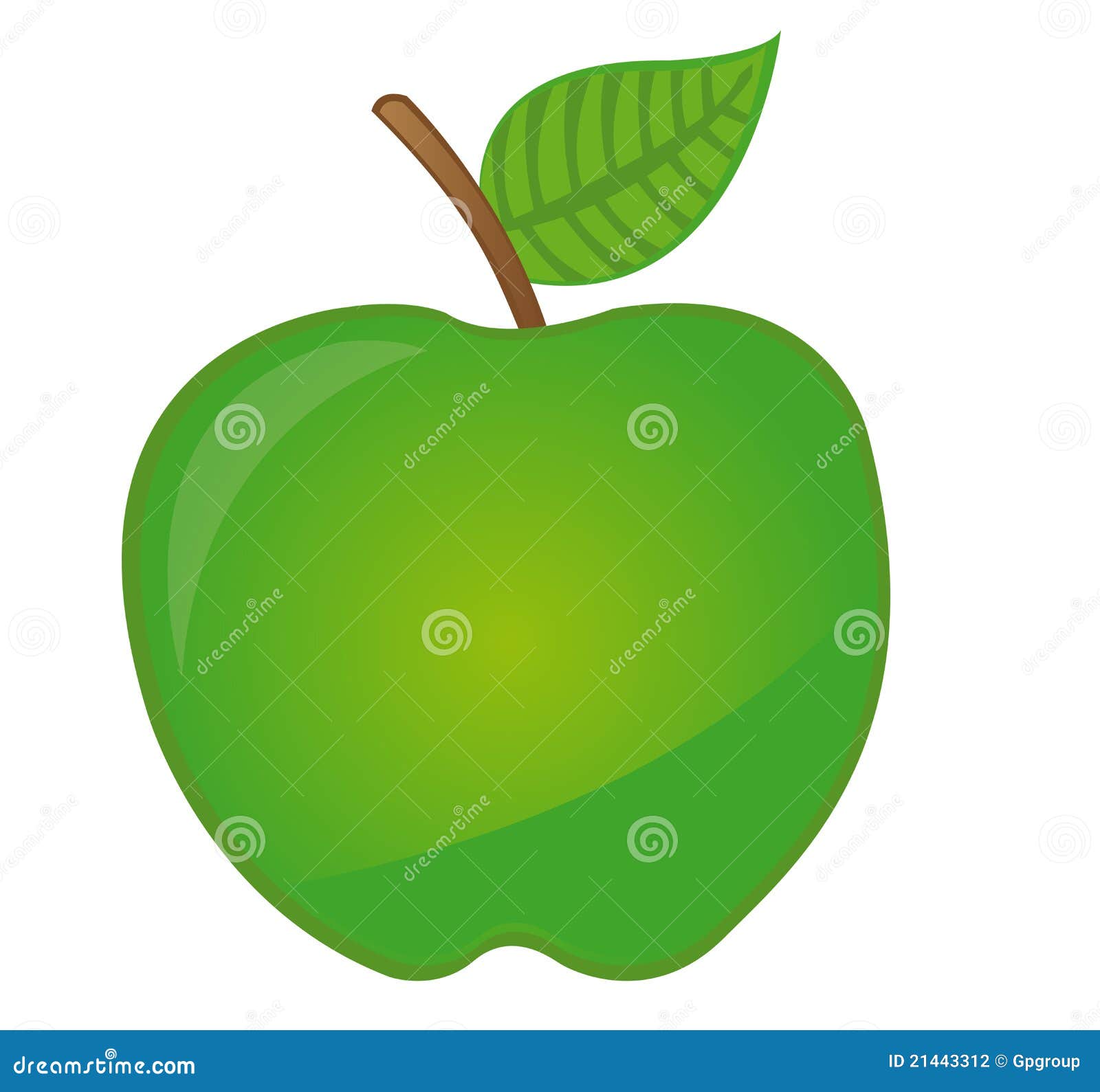 Green Apple Cartoon Stock Photography - Image: 21443312