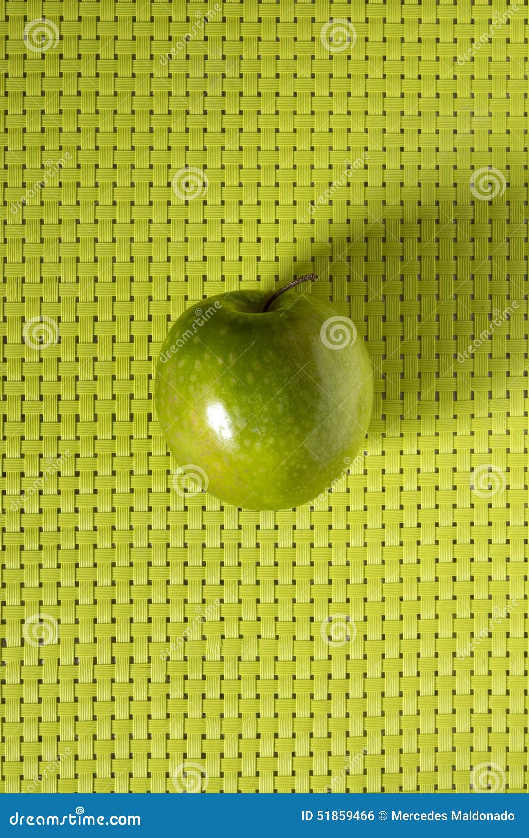 Green Apple on Checkered Texture Stock Photo - Image of food, lifestyle ...