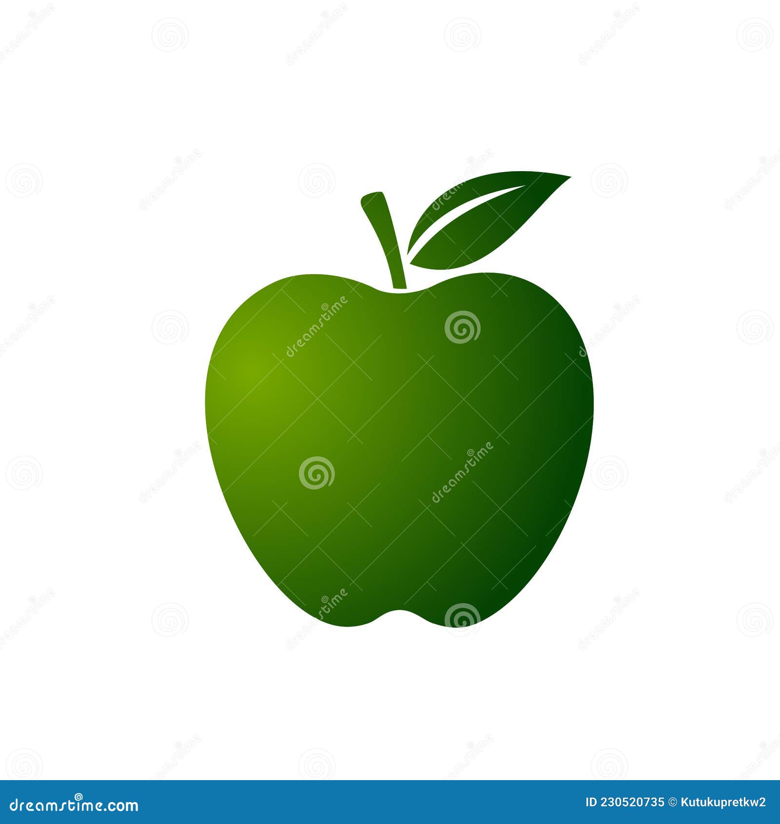 Green Apple Fruit Icon Vector Logo Template Stock Vector - Illustration ...