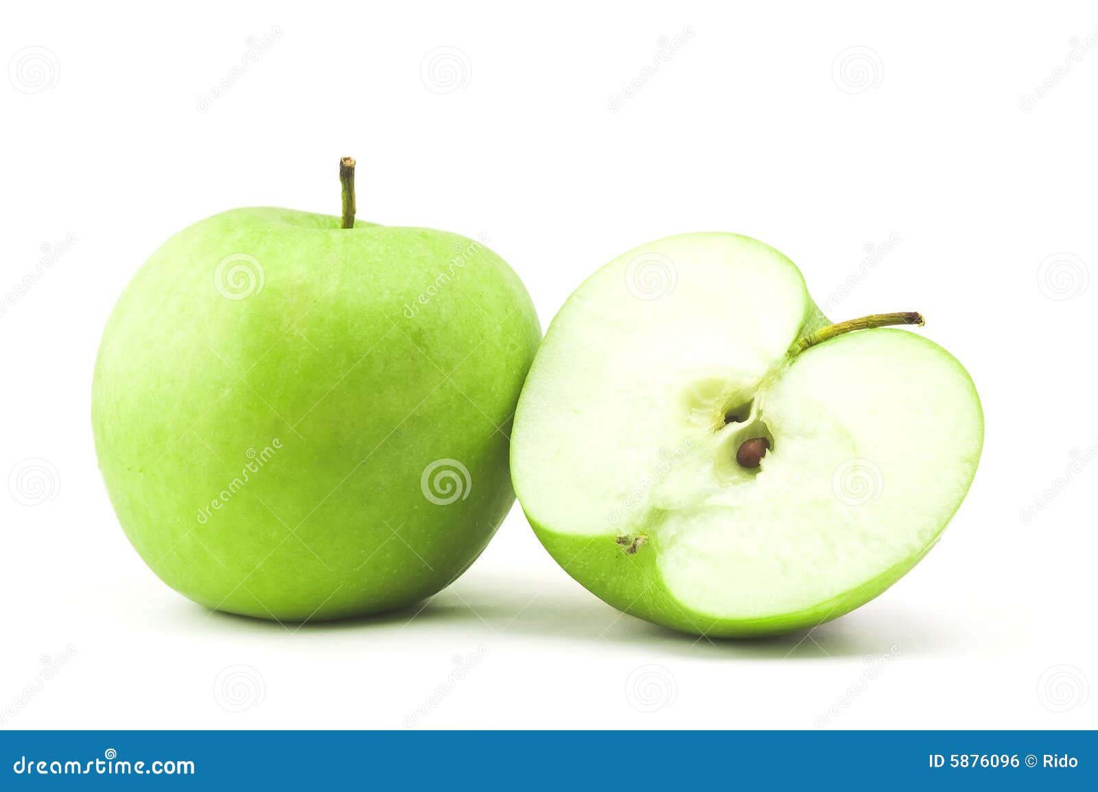 Green apple and half stock photo. Image of diet, drop - 5876096