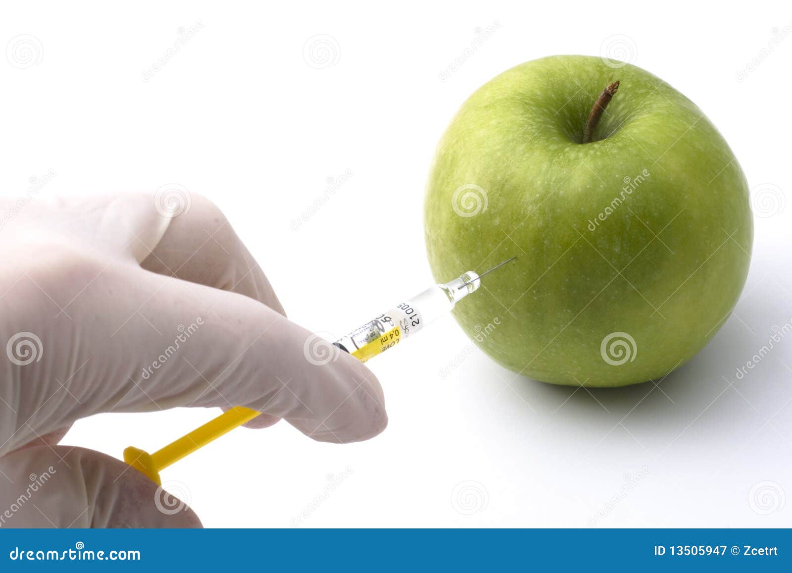 Green apple injected stock image. Image of liquid, chemicals - 13505947