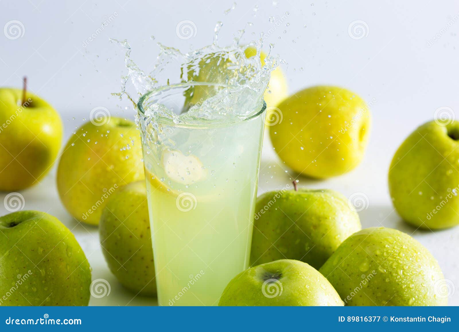 Green apple juice stock image. Image of clear, diet, healthy - 89816377