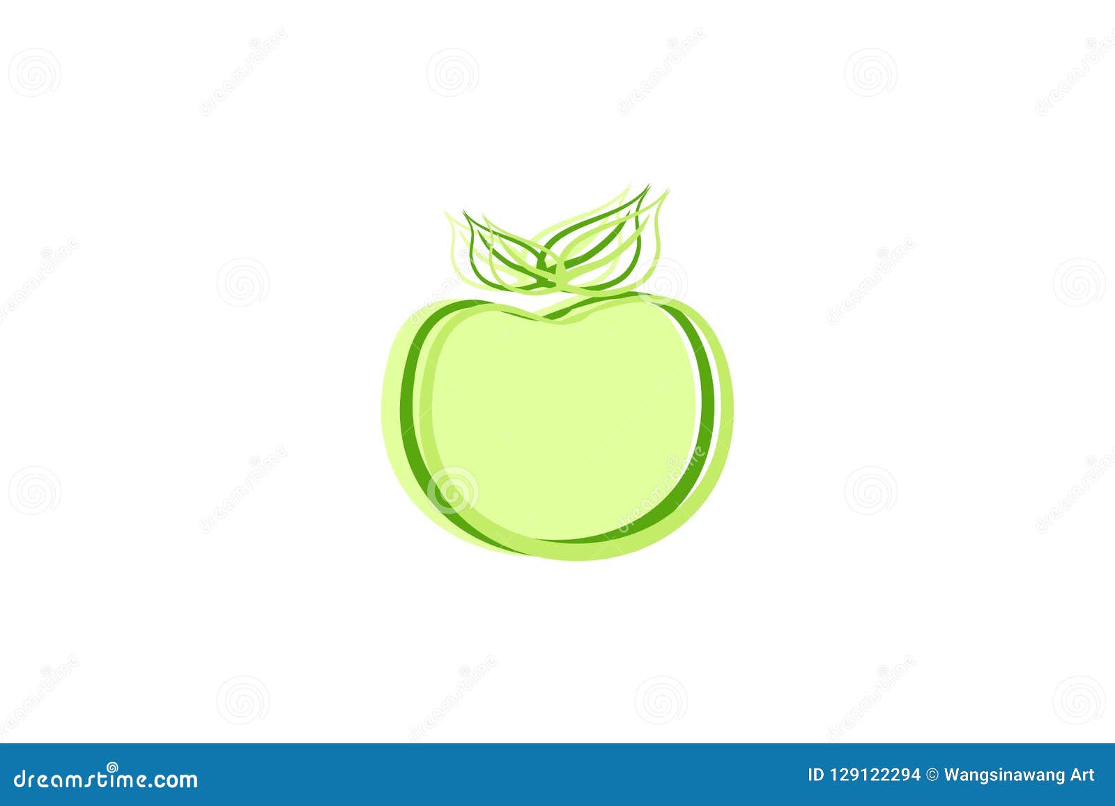 Green apple logo stock vector. Illustration of white - 129122294