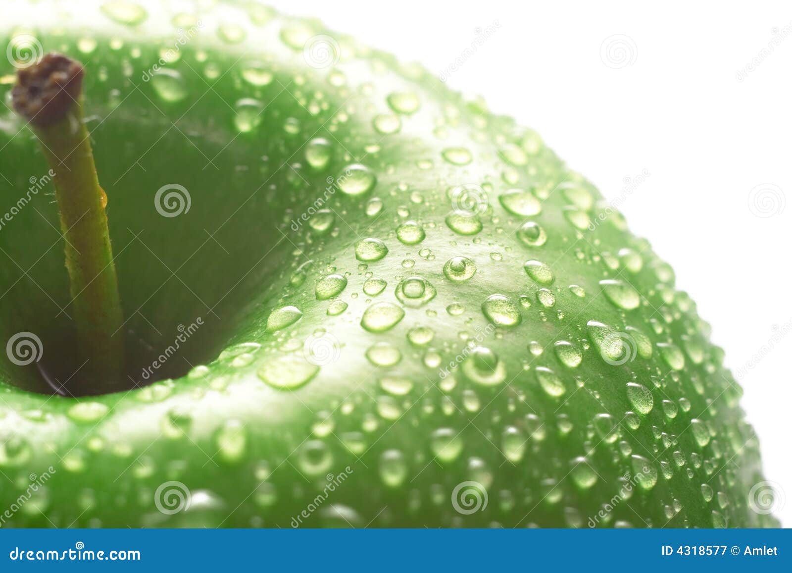 Green apple macro stock image. Image of juicy, fruit, apple - 4318577