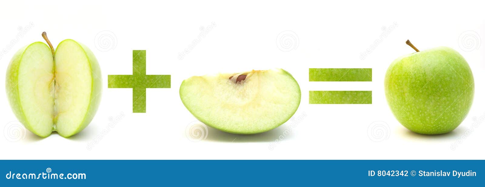 Green apple mathematics stock photo. Image of wooden, nature - 8042342