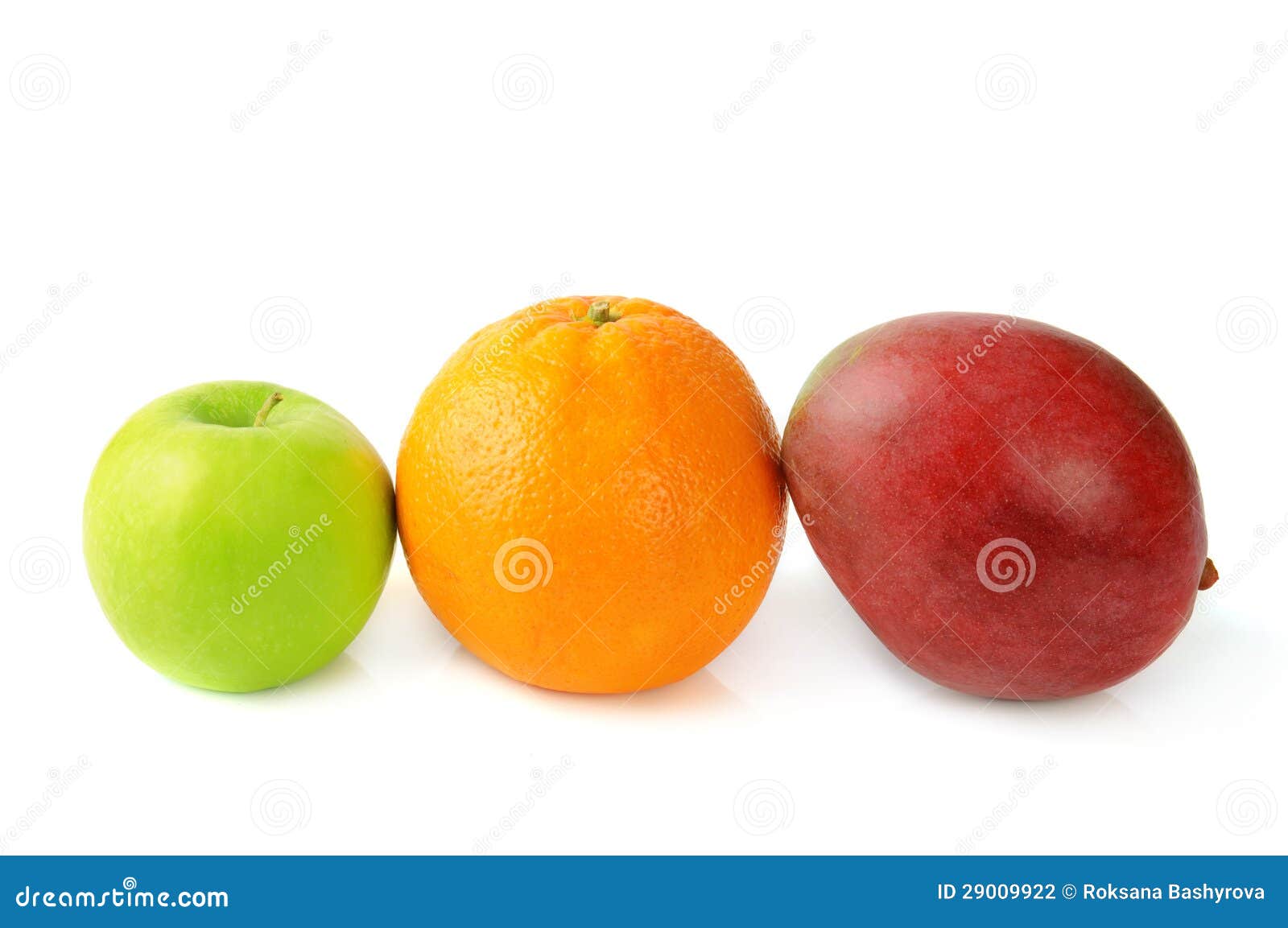 Green Apple Orange and Mango Stock Photo - Image of healthy, fresh ...